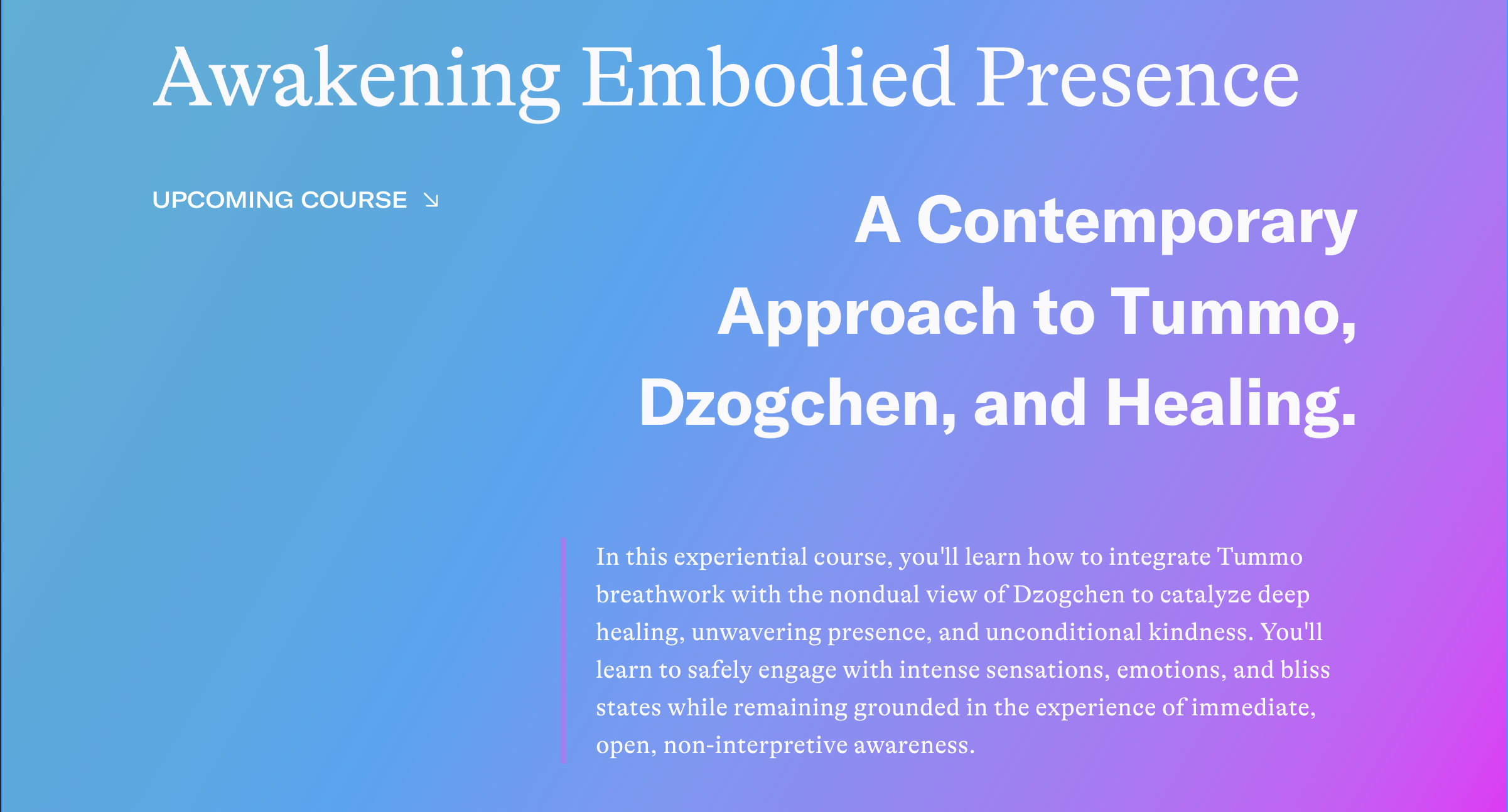 The Field - Awakening Embodied Awareness