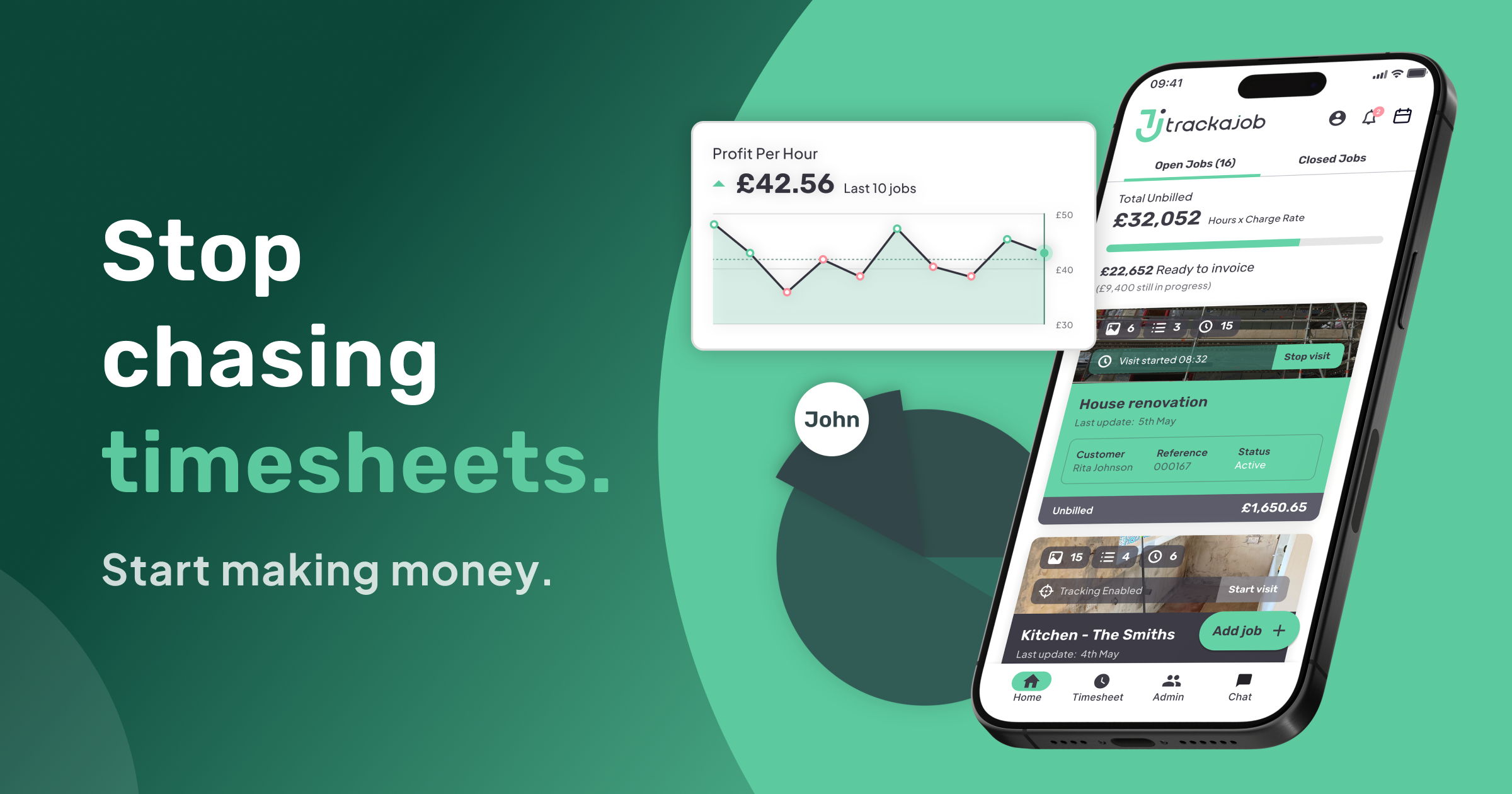 trackajob | Stop Chasing Timesheets. Start Making Money.