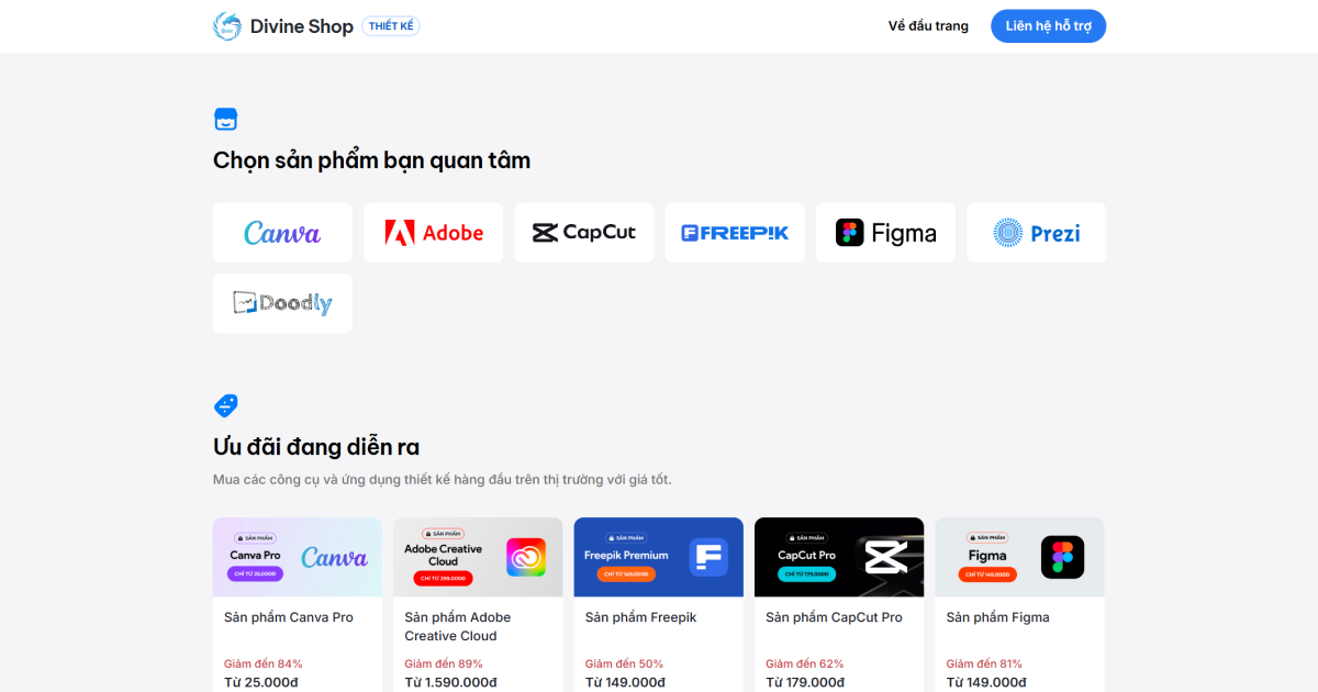 Divine Shop - Phần mềm thiết kế