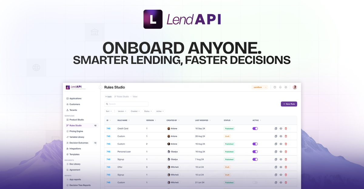 Decision Engine - LendAPI