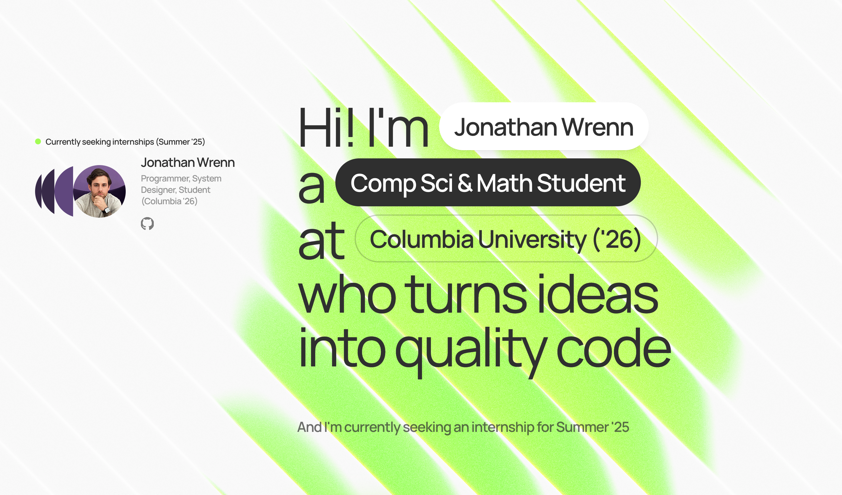 Jonathan Wrenn Seeking Internships // Columbia University Student x ...
