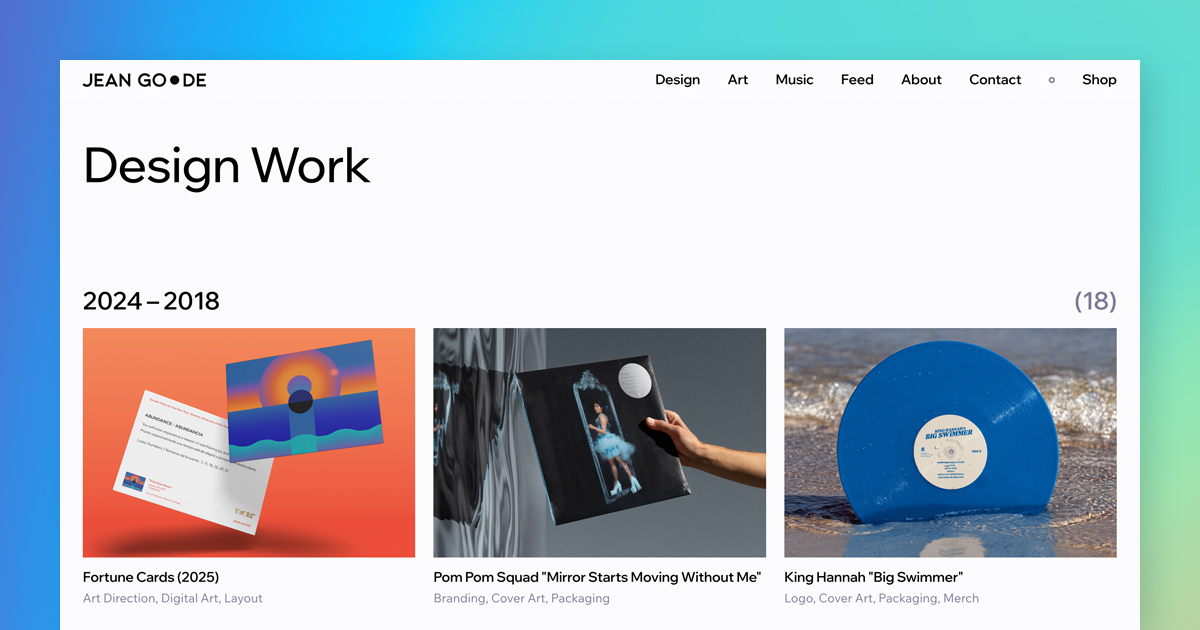 Design Work — Jean Goode