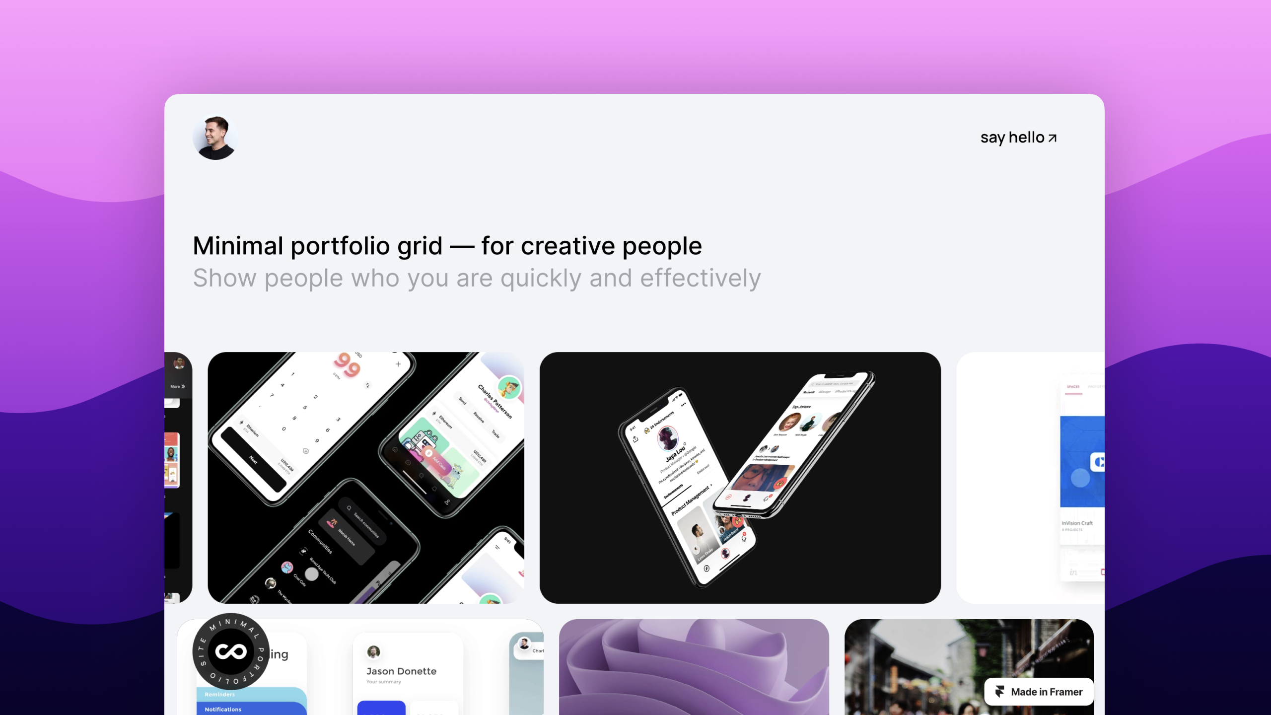 Minimal Grid Portfolio