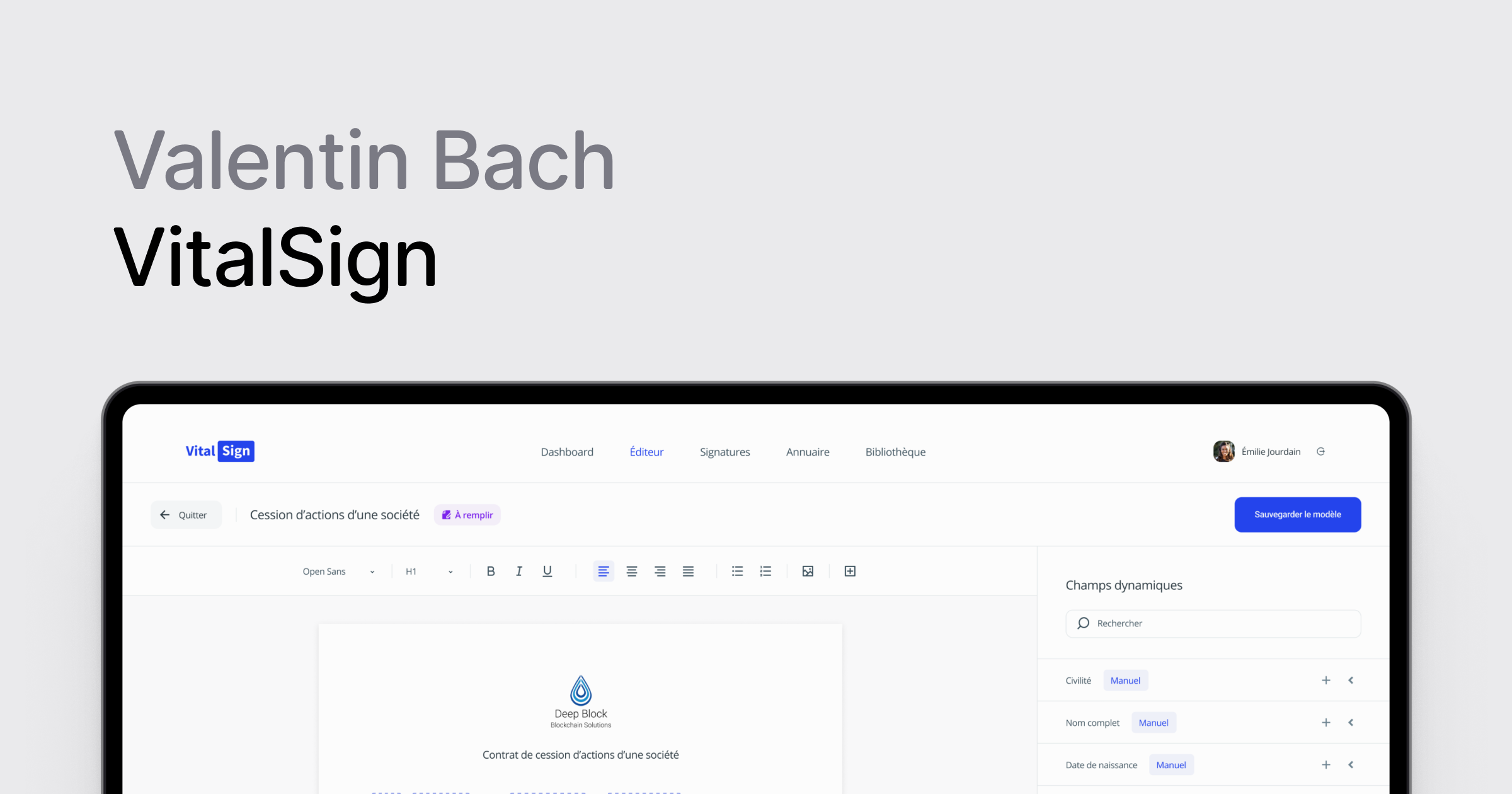 Valentin Bach — VitalSign