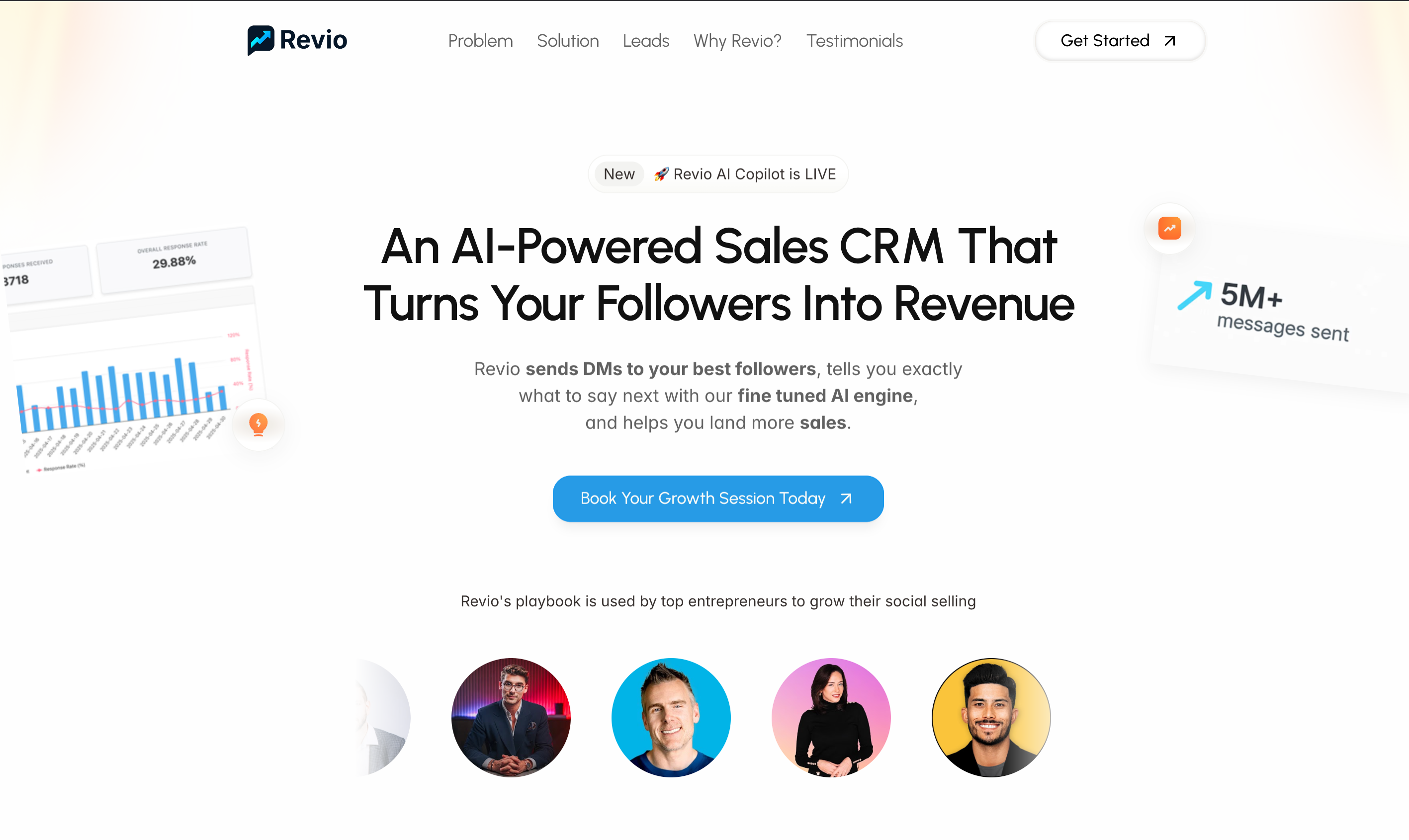 Revio - AI Sales CRM That Turns Your Followers Into Revenue