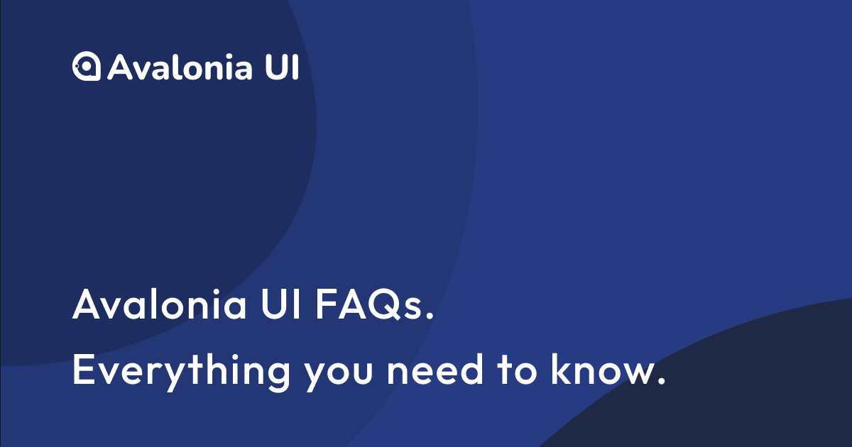 Avalonia UI FAQ
