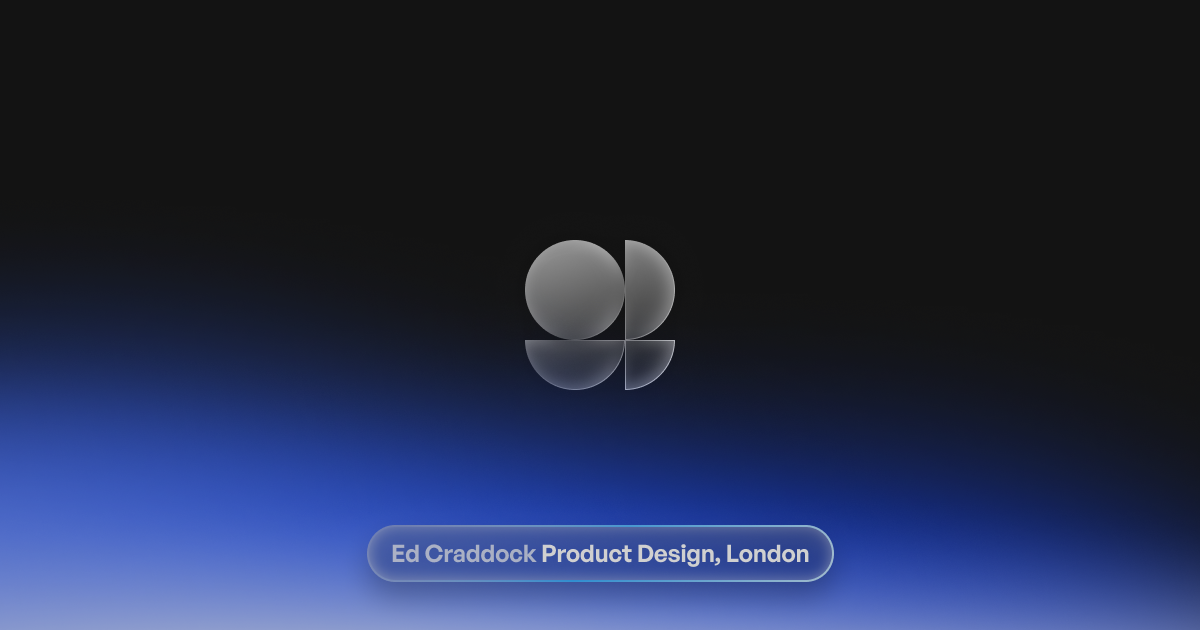 Ed Craddock | Product Designer specialising in web3 and AI based in London