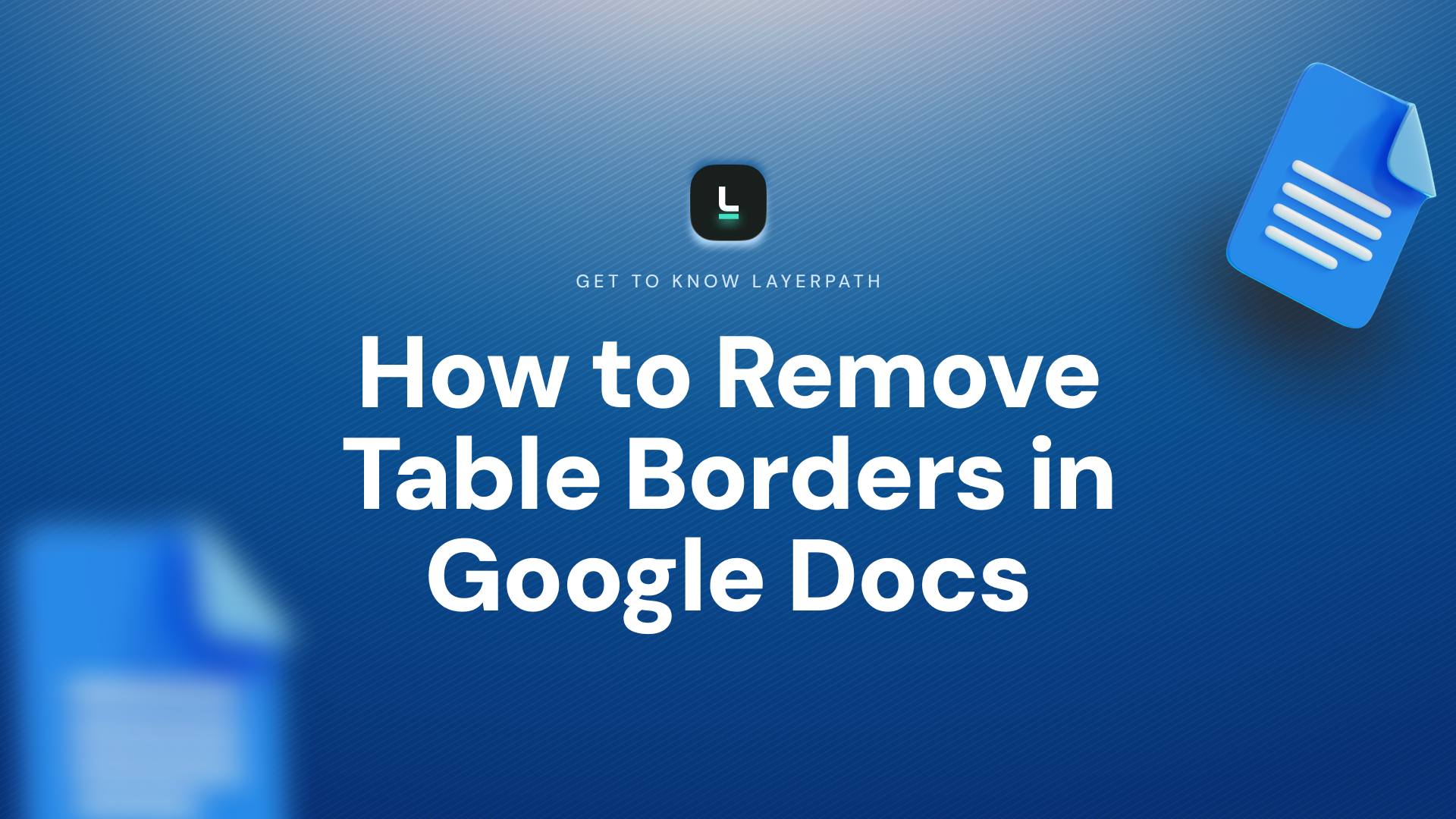 How to Remove Table Borders in Google Docs