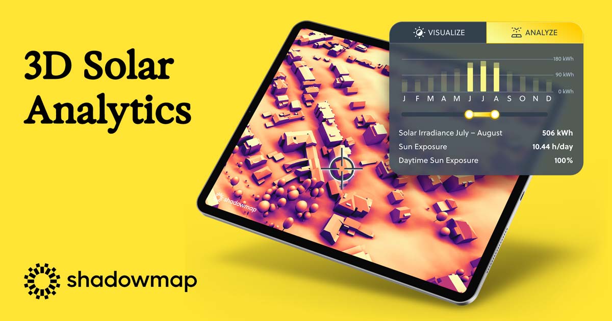 Análise solar 3D e ferramenta de irradiância | Shadowmap