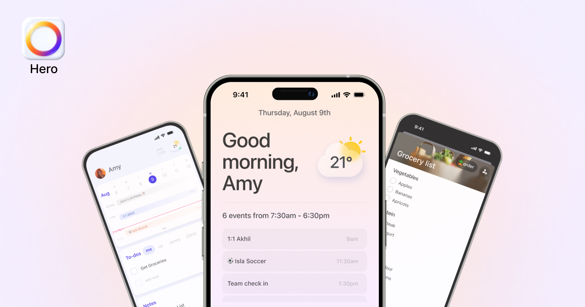 Hero Assistant FAQ — Daily assistant that combines calendar, to dos, habits