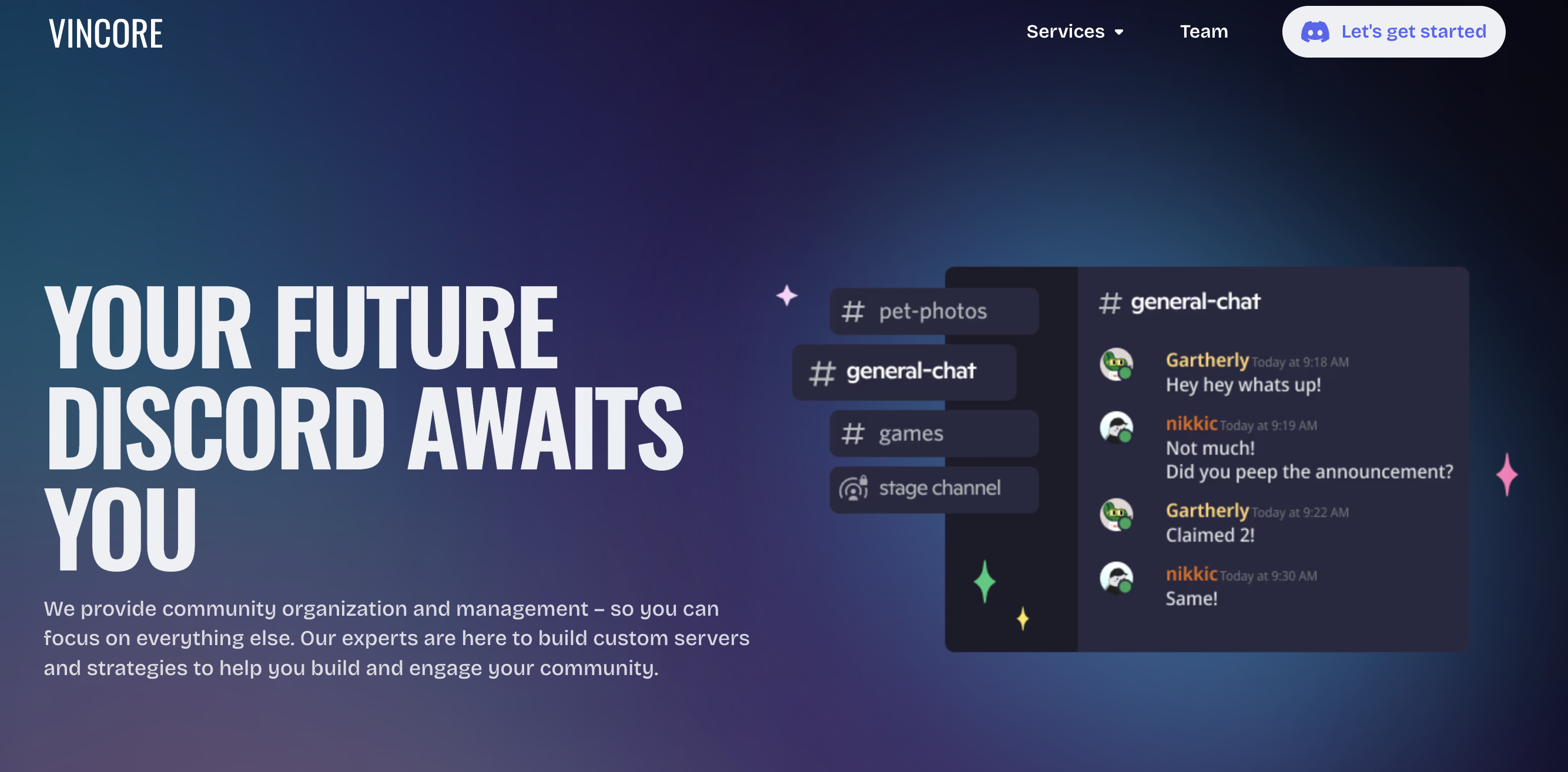 VINCORE - Custom Discord & Application Development