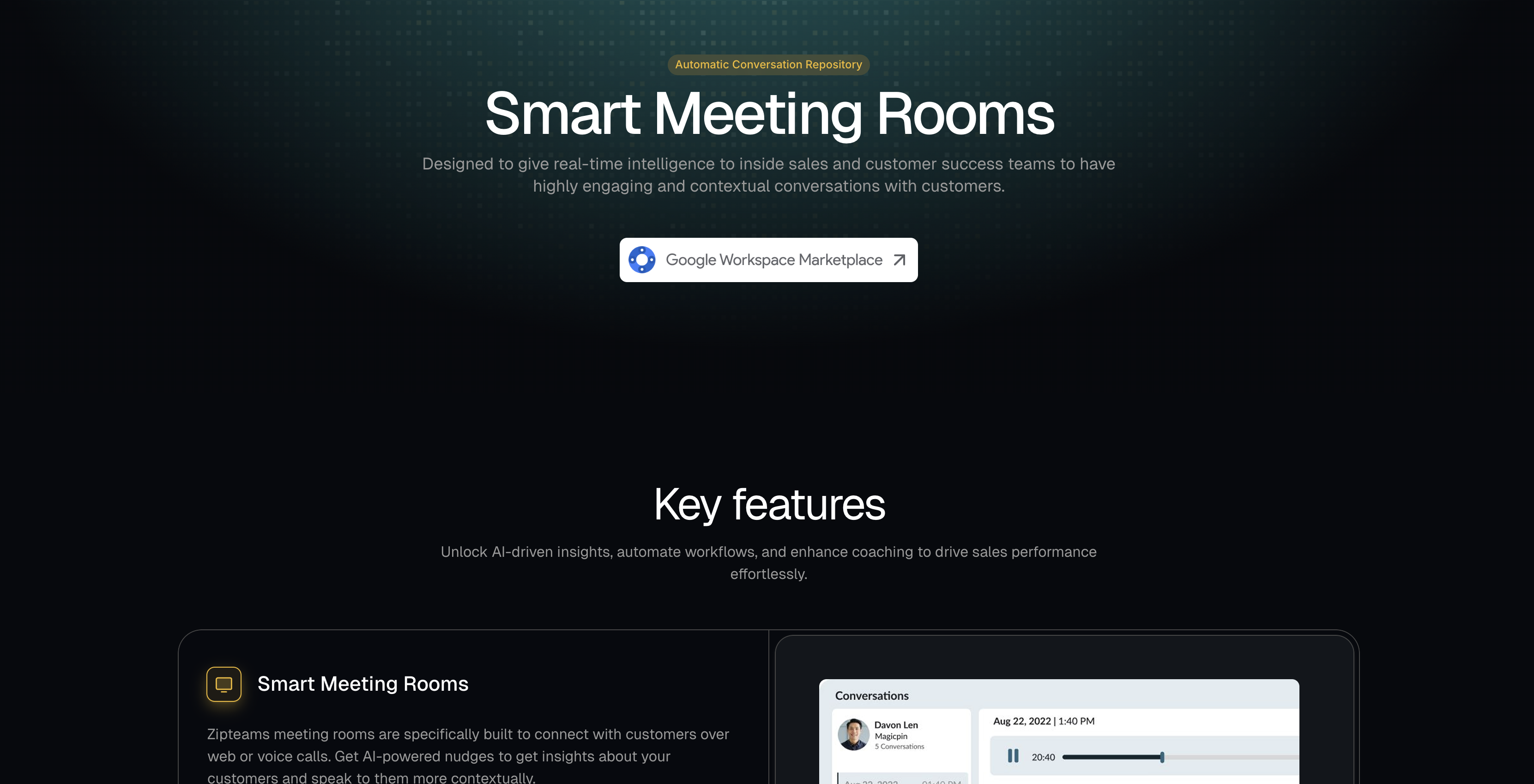 AI-Powered Smart Meeting Rooms - Zipteams