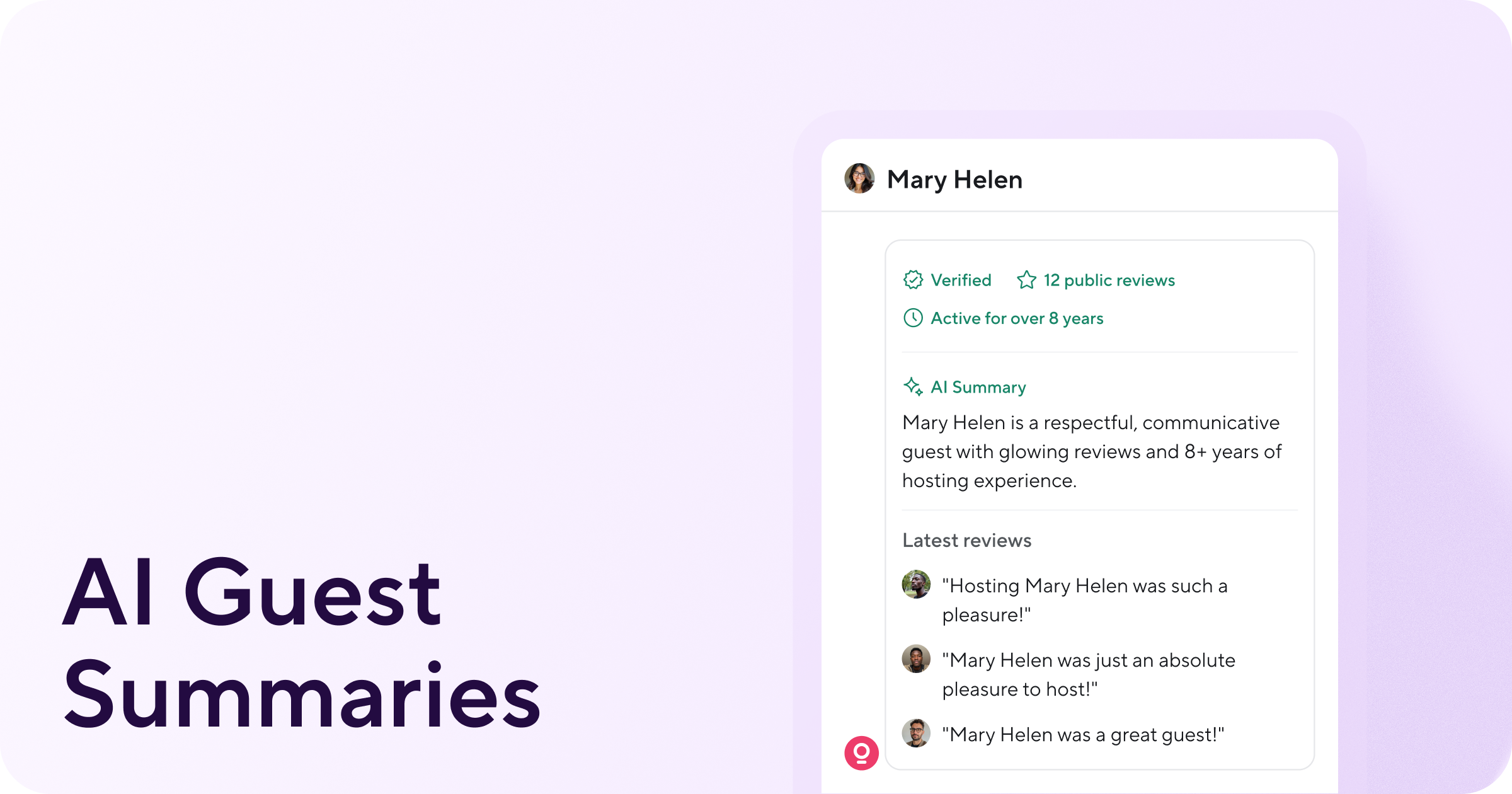 AI Guest Insights for Vacation Rentals | Hospitable