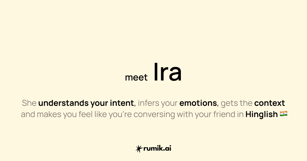 Rumik AI | Meet Ira - first AI sentient being
