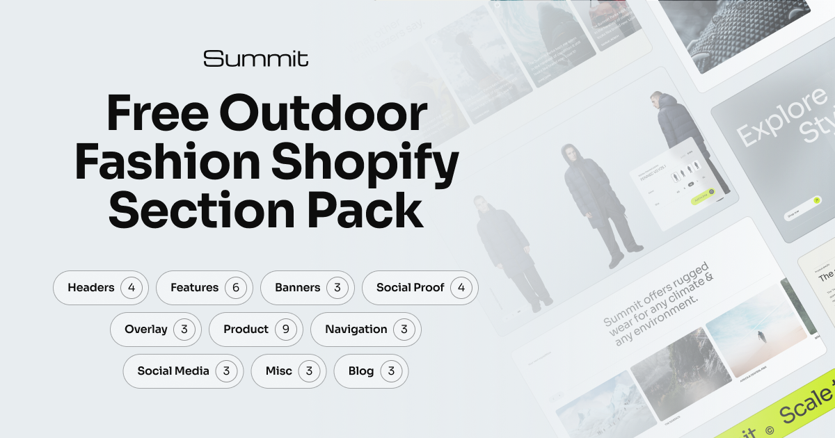 Shopify Section Kit for Fashion Brands | Instant