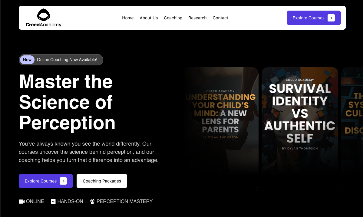 Creed Academy | Cognitive Performance Research & Coaching