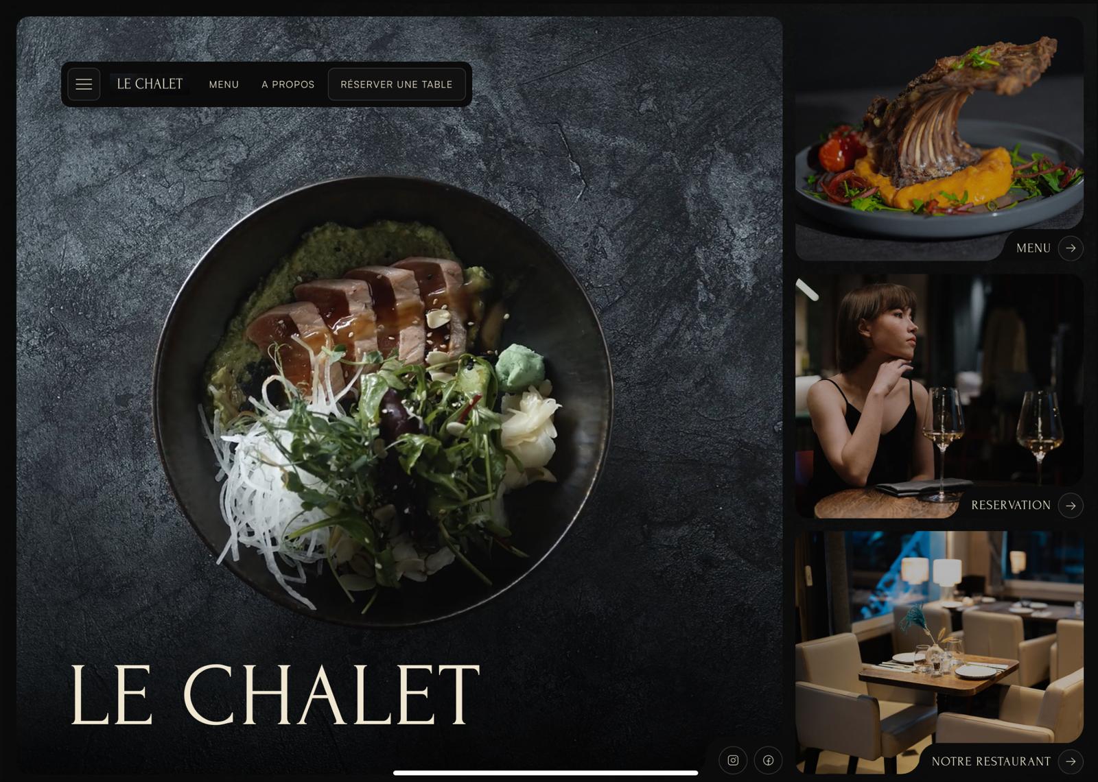 Le Chalet Restaurant - Menu Digital