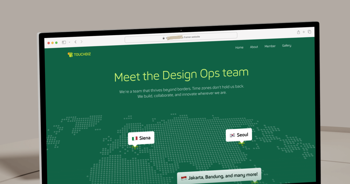 TOUCHBIZ Design Ops ∙ Designing an Internal Microsite for Design Ops Team