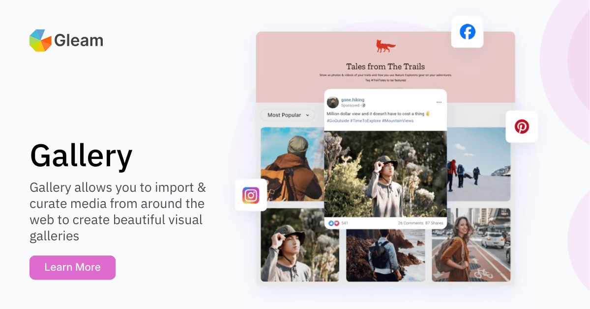 Gleam Galleries: Collect, Moderate & Display Visual Content