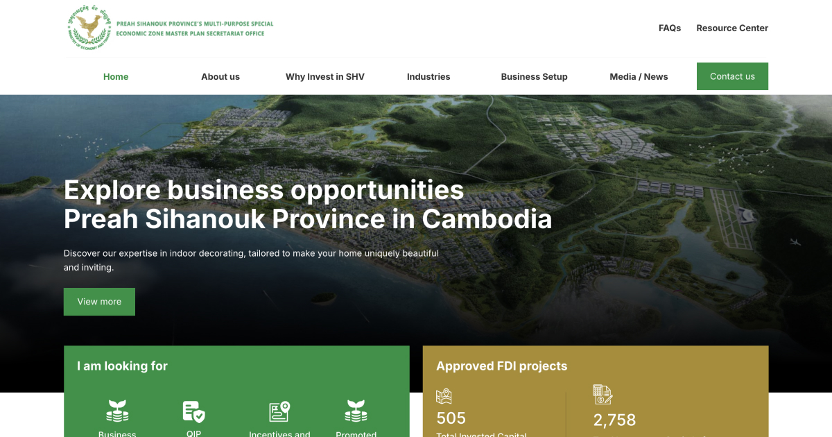 MPSEZ — Special Business Opportunities in Preah Sihanouk Province, Cambodia