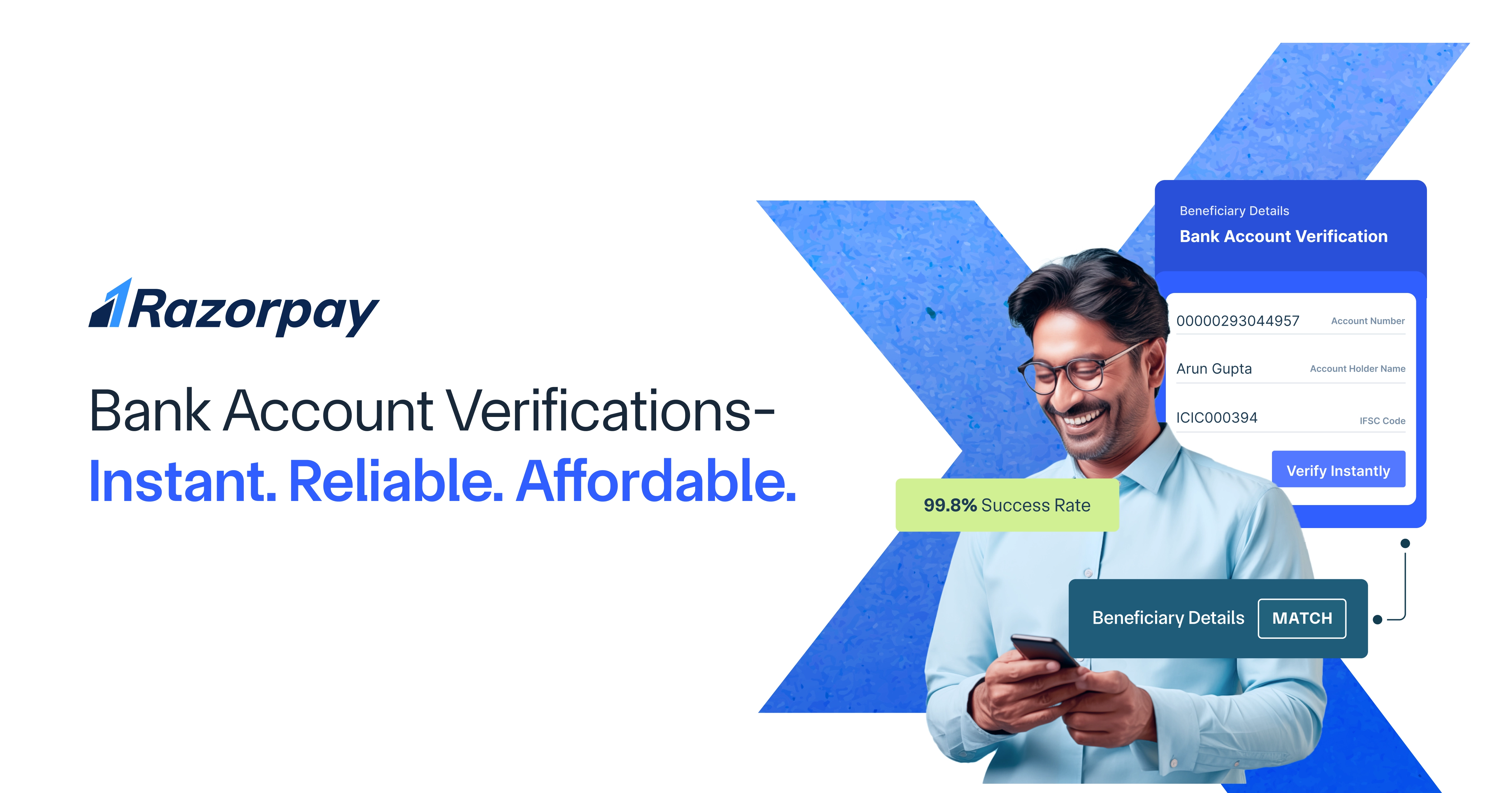 Verifying Bank Account & Bank Account Details Instantly - RazorpayX