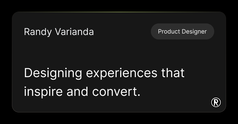 Randy Varianda Portfolio Site
