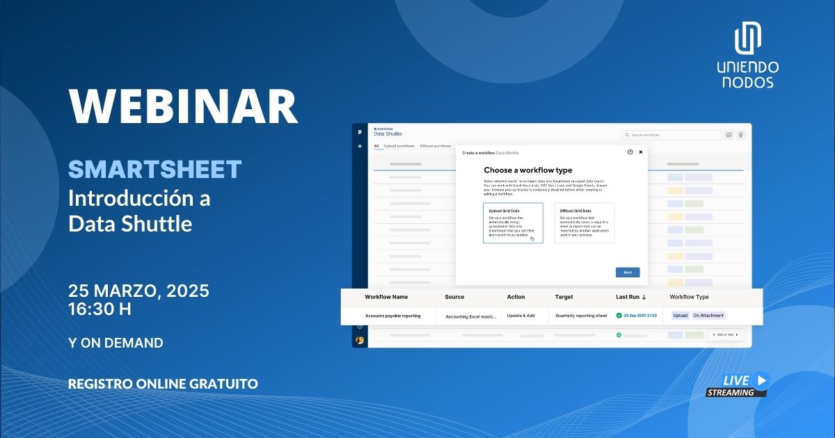 Webinar: Introducción a Data Shuttle de Smartsheet