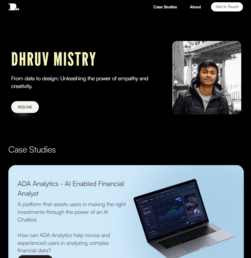 Dhruv Mistry Portfolio