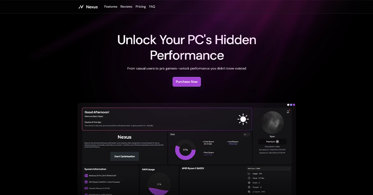 Nexus - The Ultimate PC Tweaking Utility