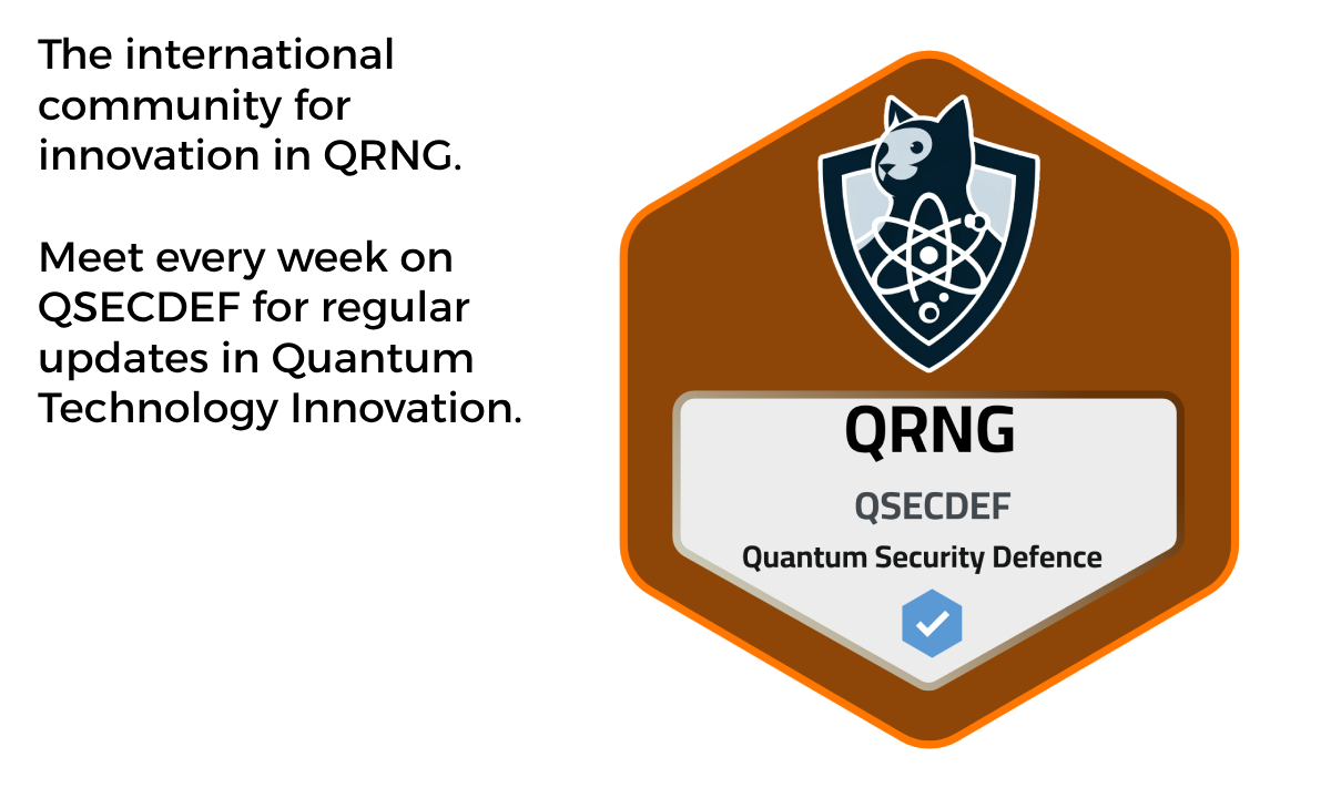 Quantum Random Number Generation Innovation Community (QRNG) at QSECDEF