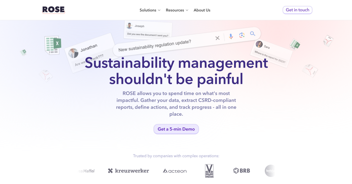 ROSE Platform | Corporate sustainability management