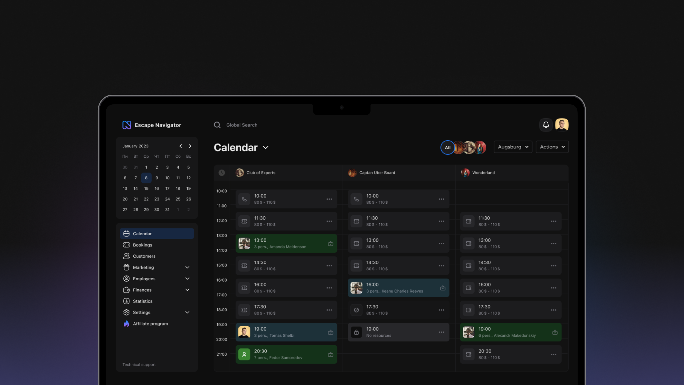 Escape room booking software - Escape navigator