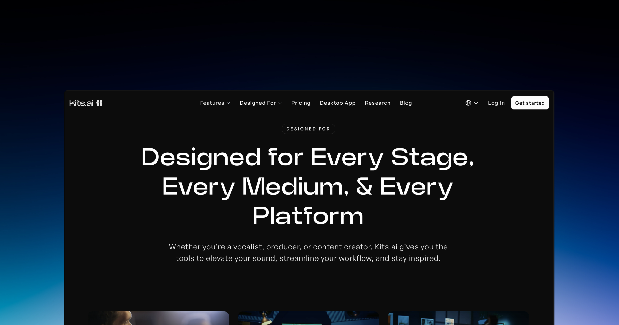 Ferramentas de Produção Musical com IA - Kits.AI