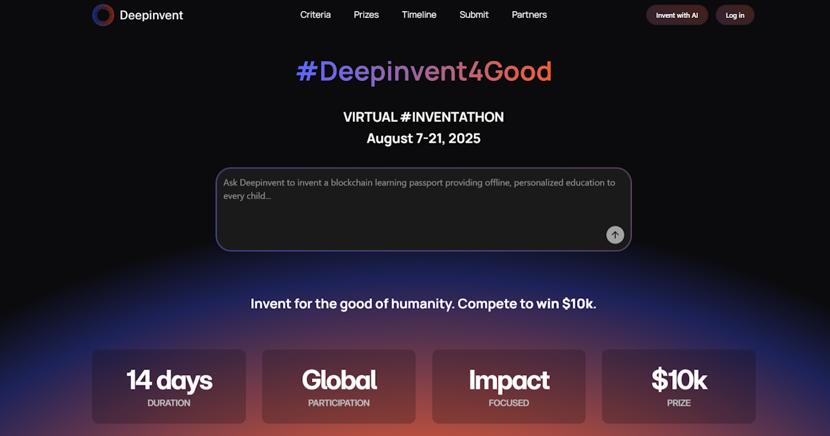 Deepinvent4Good Aug 7-21