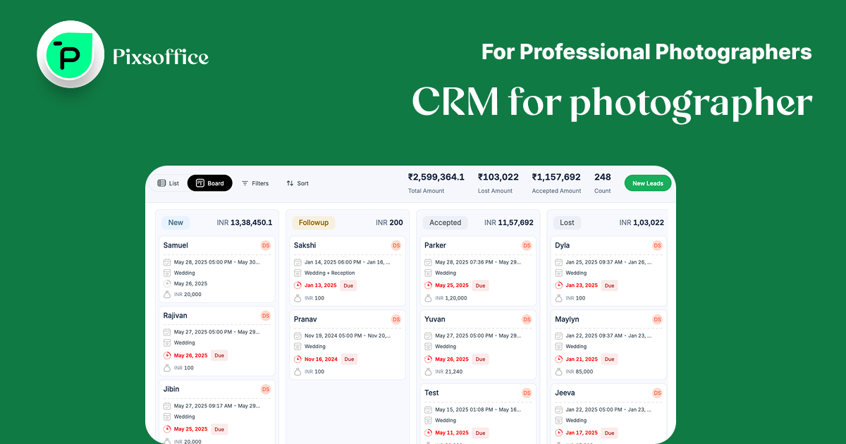 Invoice Software for Photographers & Photo Studios | PixsOffice