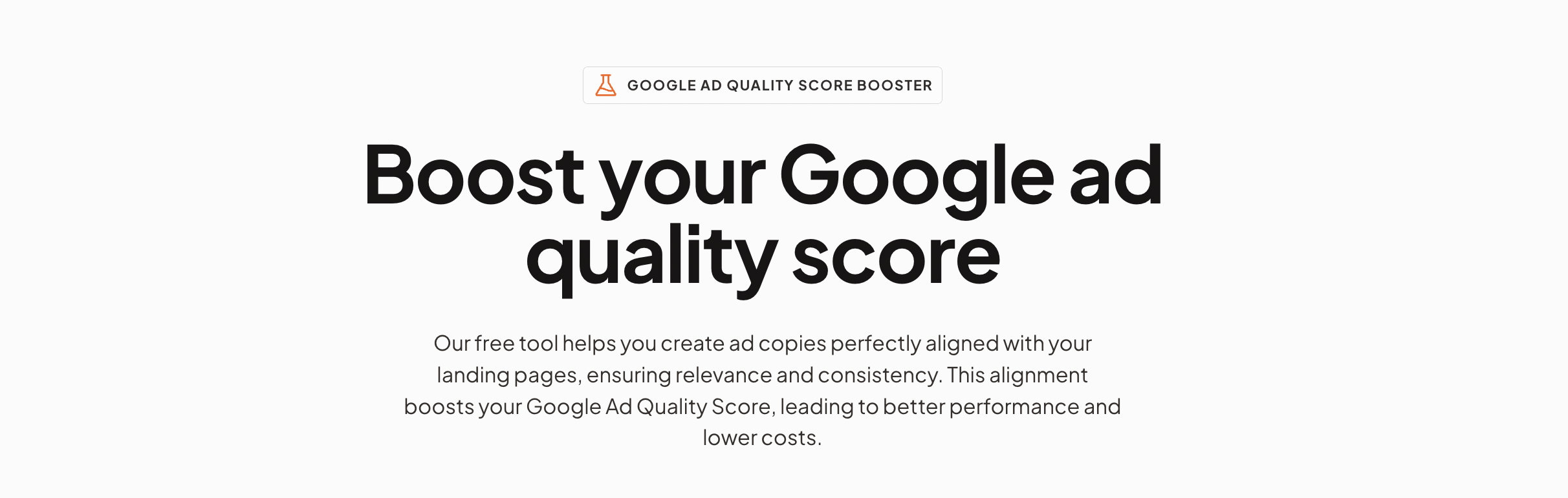 Boost your Google ad quality score for free