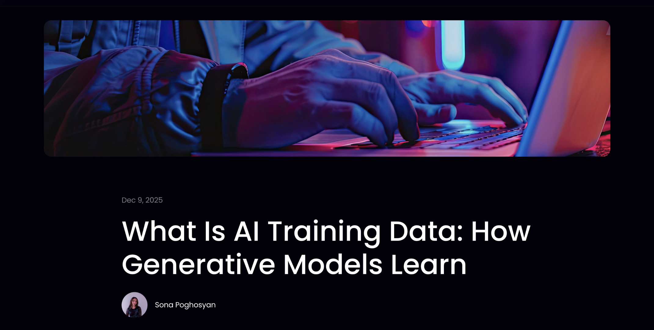 What Is AI Training Data: How Generative Models Learn