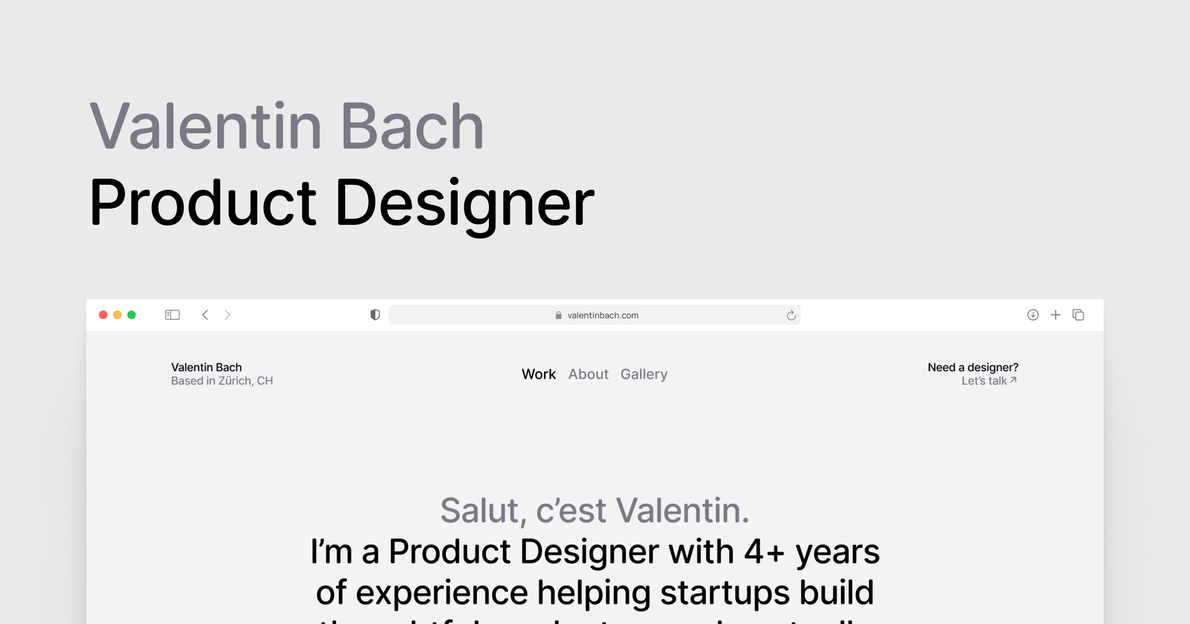 Valentin Bach — Portfolio