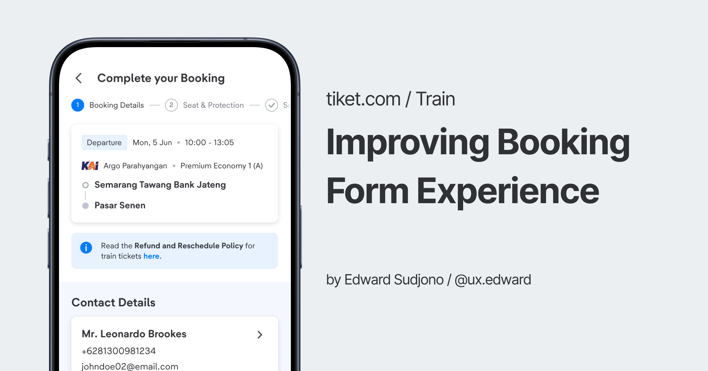 Train Booking Form Improvement