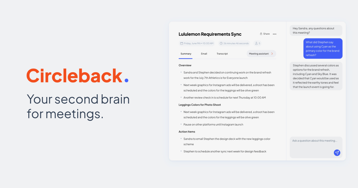 Releases - Circleback