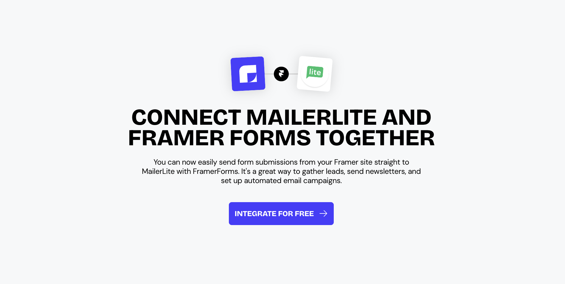 Mailerlite + Framer Forms | Integration