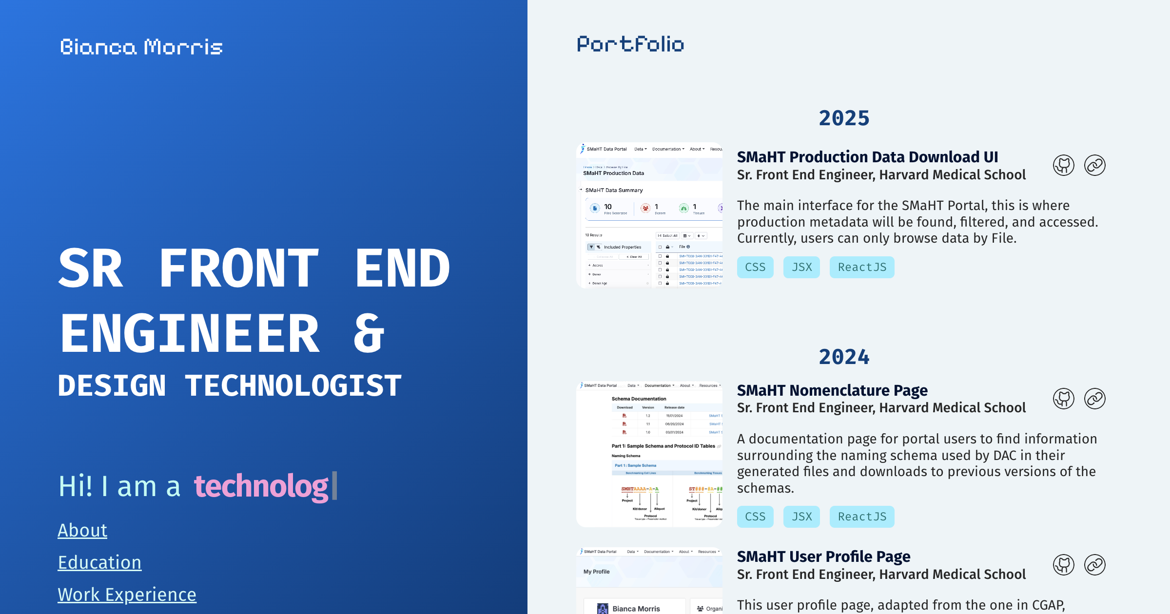 Bianca Morris's Professional Portfolio