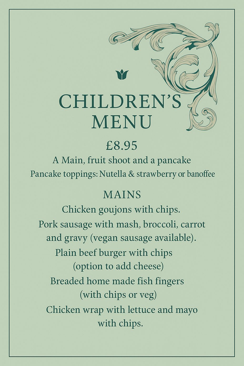 View Our Menu | The Tulip Lounge – Brunch, Lunch & Cakes