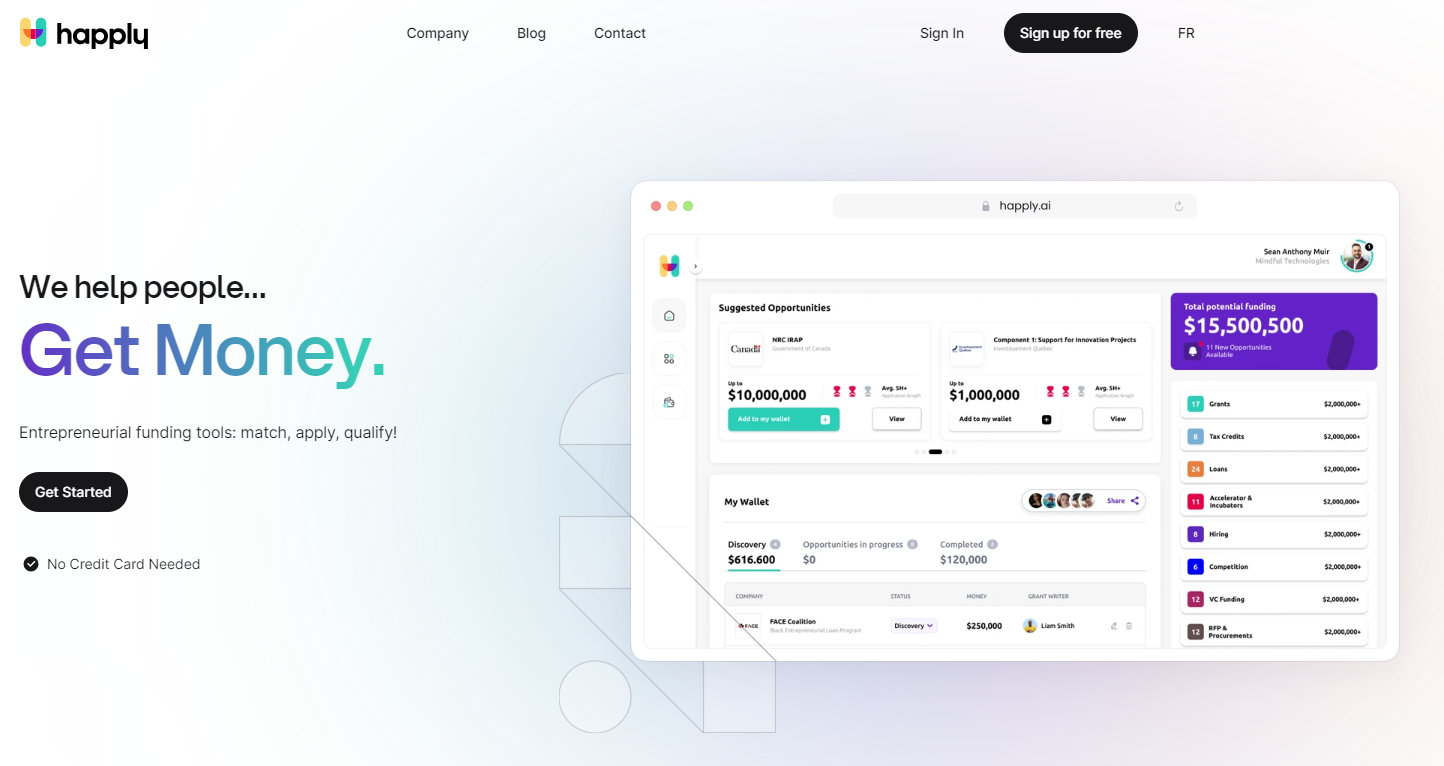 Happly.ai - Match, Apply & Qualify to Funding Opportunities using Ai