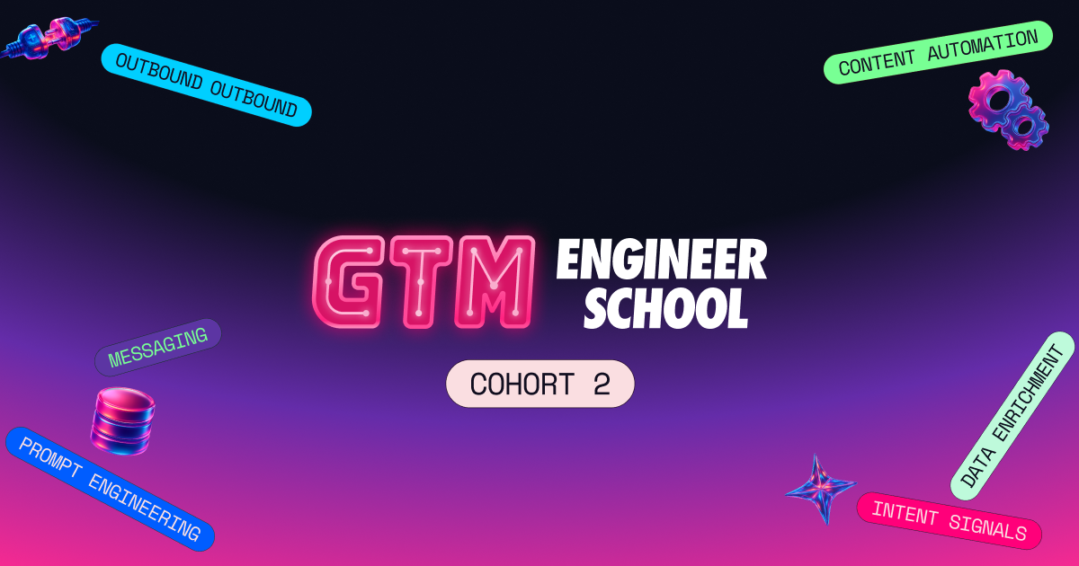 GTM Engineer School | Live sessions to learn GTM Engineering