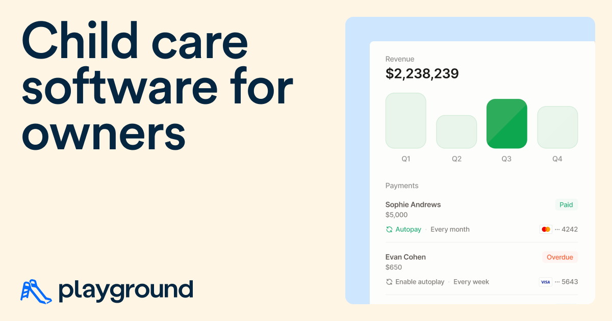 Child Care Business Management Software for Owners | Playground