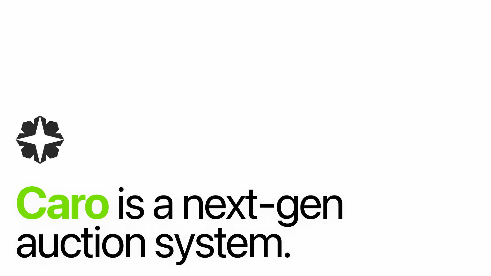 Caro | An all-in-one API for auctions