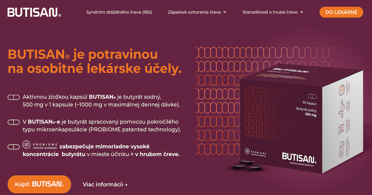 BUTISAN® | Aktívnou zložkou kapsúl BUTISAN® je butyrát sodný, 500 mg v ...