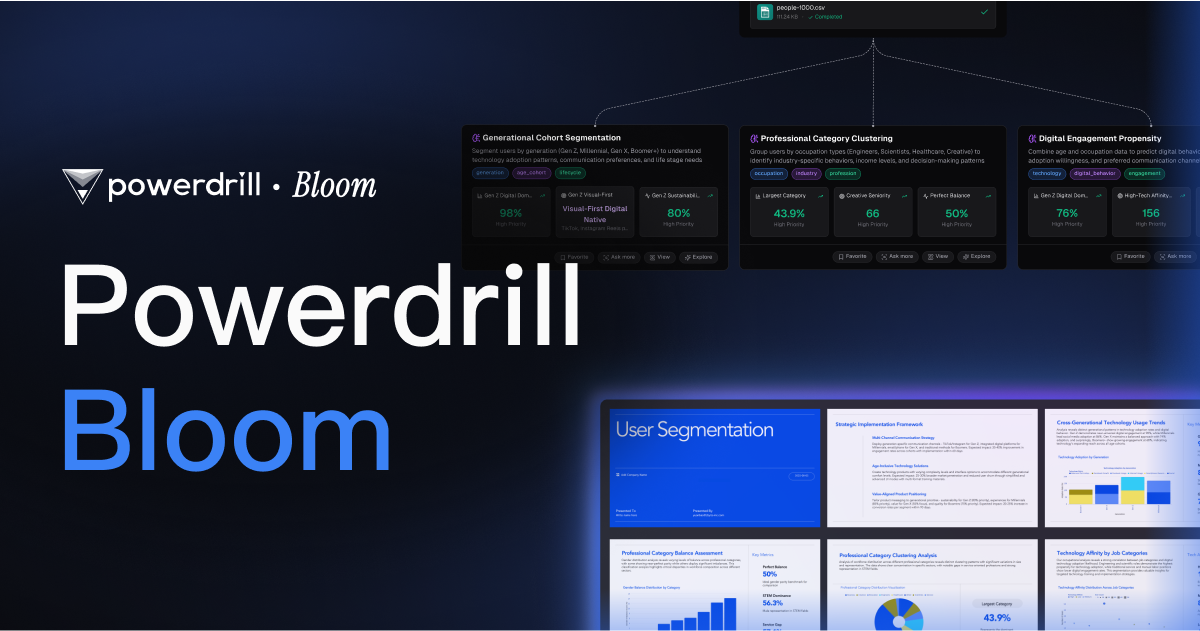Powerdrill Bloom - Your AI Data Agents Team