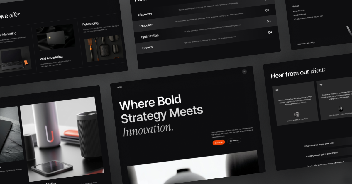 Veltrix - Framer Website Template